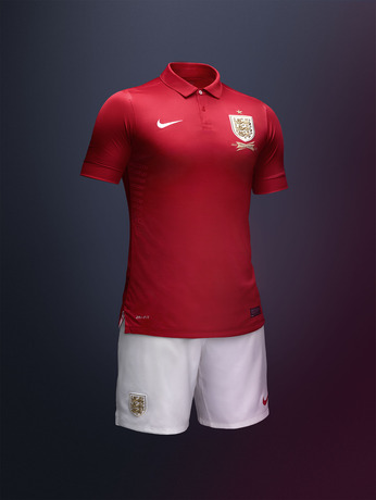 (Images) England Launch 2013 Away Nike Kit: New Red Shirt Is a Gorgeous ...