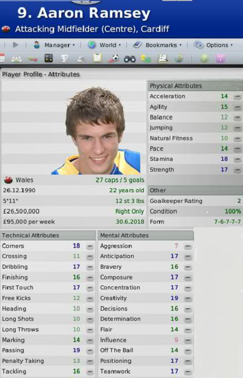 (Image) 22 Year Old Aaron Ramsey On Football Manager 2007 - Has He ...
