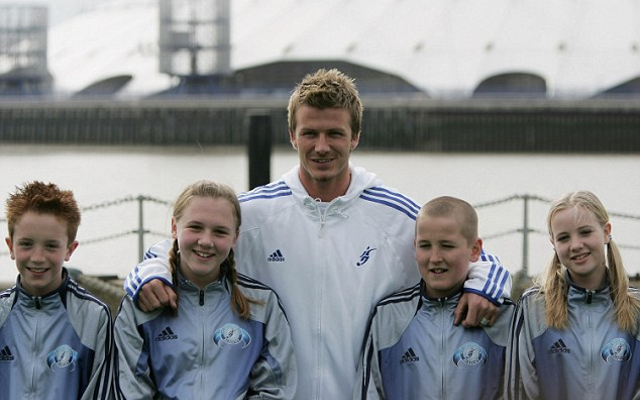 (Image) David Beckham Meets An 11-Year-Old Harry Kane! | CaughtOffside