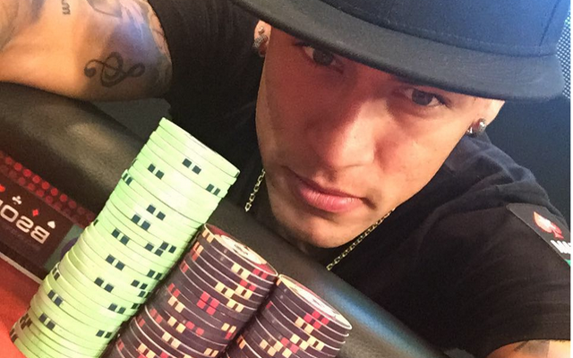 Neymar: Brazilian enjoys a spot of poker during summer break