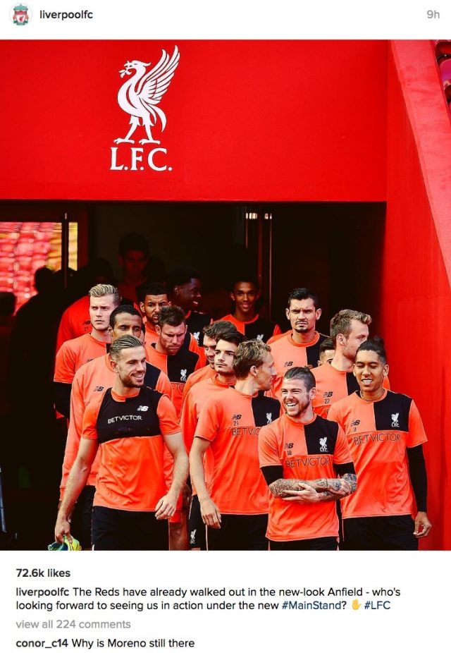 (Photo) Liverpool players soak up new Anfield scenery ahead of big day ...