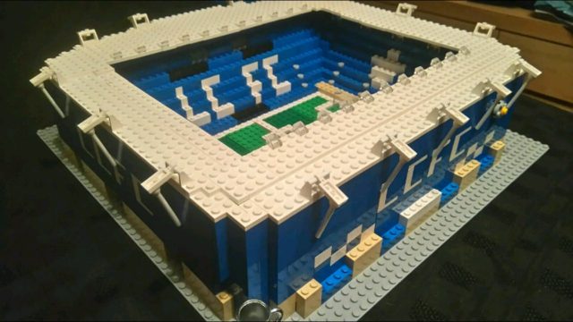Incredible Lego Anfield and Stamford Bridge models