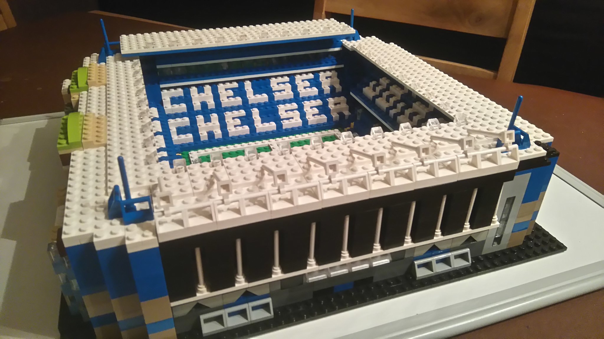 Incredible Lego Anfield and Stamford Bridge models