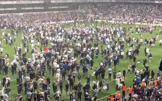 (Video) Spurs fan jumps Anthony Martial during White Hart Lane pitch ...