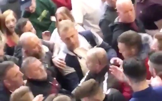 (Video) Aston Villa fans fight each other during Wolves defeat