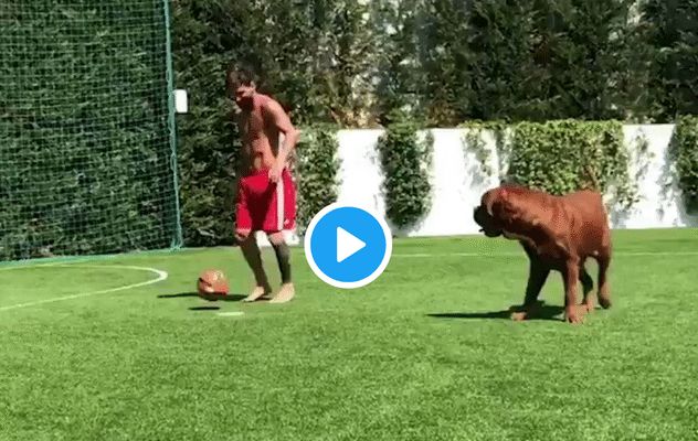 Video: Messi makes his dog look silly, Barcelona star skills