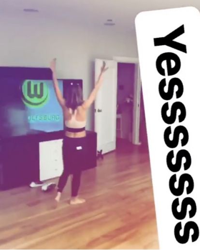 Ander Herrera's girlfriend Isabel Collado shows off football skills