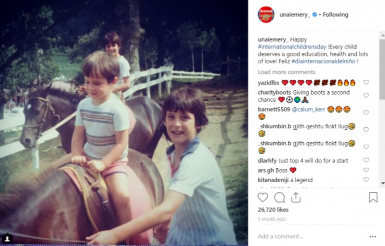 Arsenal news: Unai Emery Instagram post