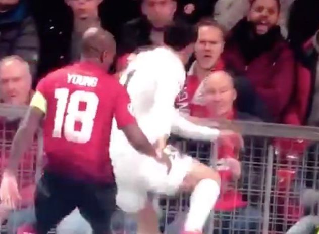 Video: Ashley Young's no-nonsense shove on Angel Di Maria