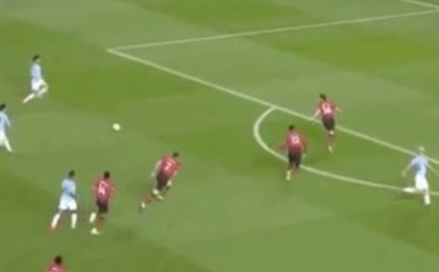 Man United defence vs Man City's Leroy Sane