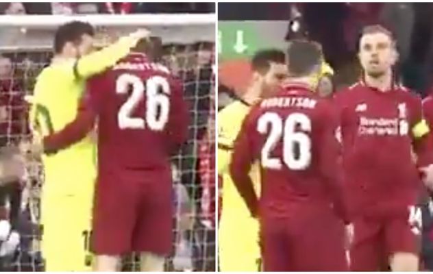 Video: Henderson stepping in as Messi clashes with Robertson