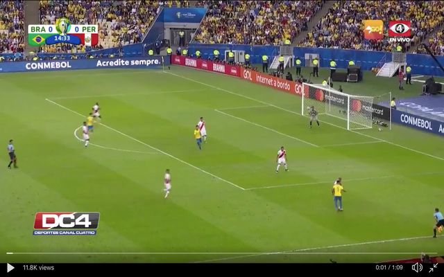 Video: Everton opens scoring for Brazil in Copa America final
