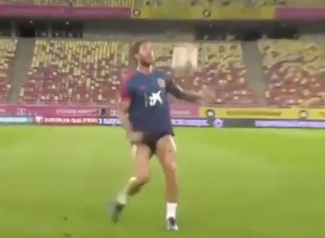 Video: Sergio Ramos shows off brilliant skills in Spain training