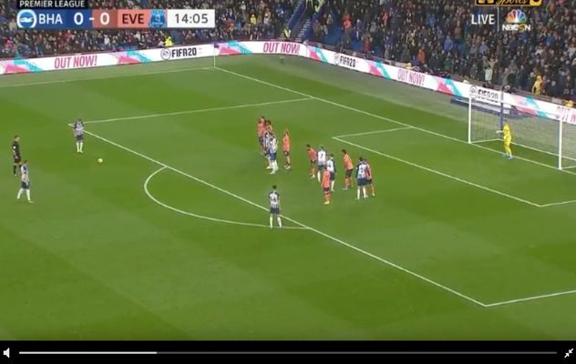 Video: Gross scores stunning free-kick for Brighton vs Everton