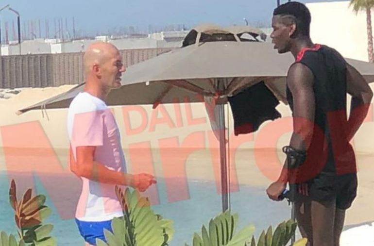 Pogba with Zidane amid Real Madrid transfer talk