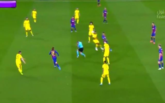 Video: Luis Suarez headshot takes the referee down