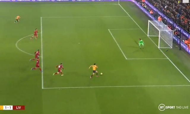 Alisson save video Liverpool vs Wolves