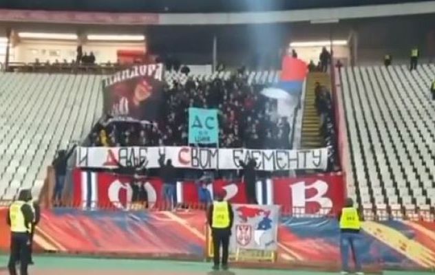 Video: Red Star fans plant Loony Tunes music with away fans