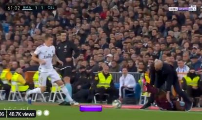 Zinedine Zidane Joseph Aidoo tackle video