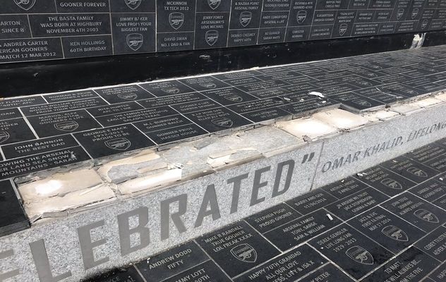 (Photos) - Over 40 memorial plaques stolen from the Emirates