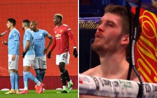 Video: Boxer asks for Manchester derby score between rounds