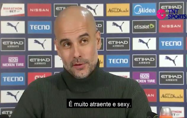Video: 'Sexy' - City boss Pep Guardiola likes journalist's tache