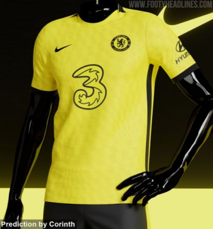 Chelsea 2021/22 yellow away kit potential design emerges