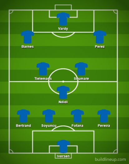 Leicester line up vs Man City