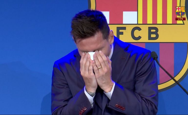 Messi in tears press conference