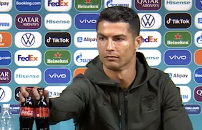 Cristiano Ronaldo coke at Man United