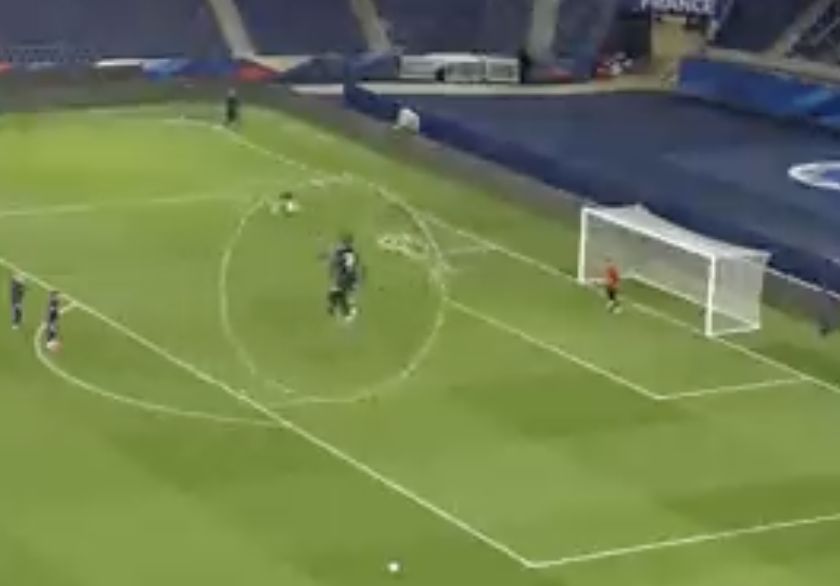 Video: Insane no look back heel finish from Kylian Mbappe