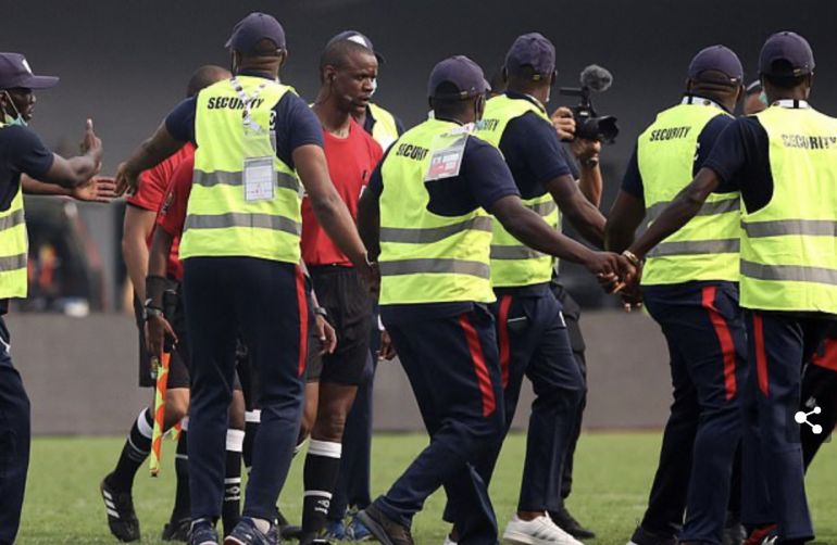 Incredible scenes at AFCON as ref blows up five minutes early