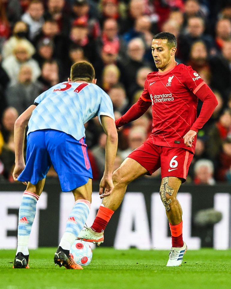 Thiago waltzes through Manchester United game posting crazy numbers ...