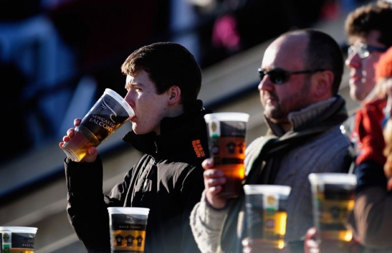 Fans could drink alcohol at football games