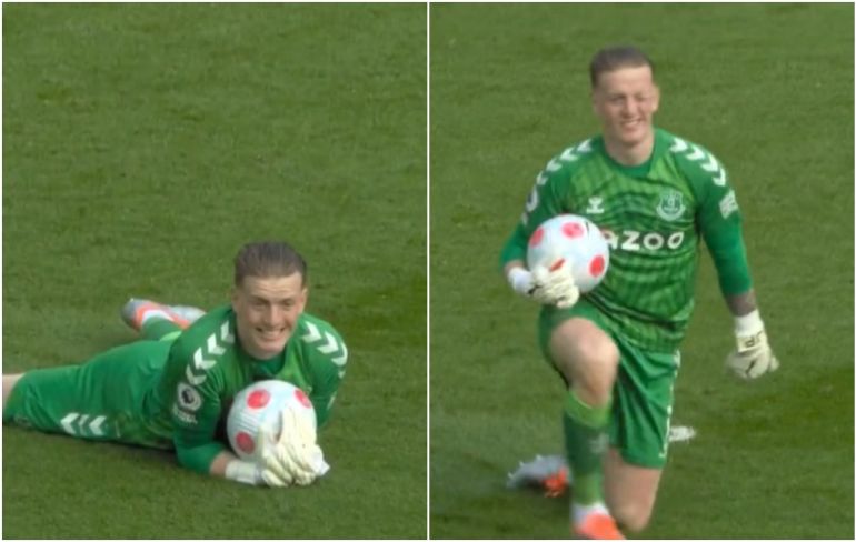 Pickford trolls Liverpool fans - video