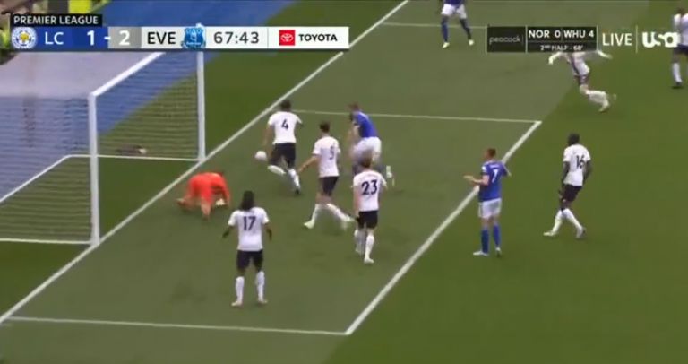 Video: Pickford pulls off another incredible save vs Leicester