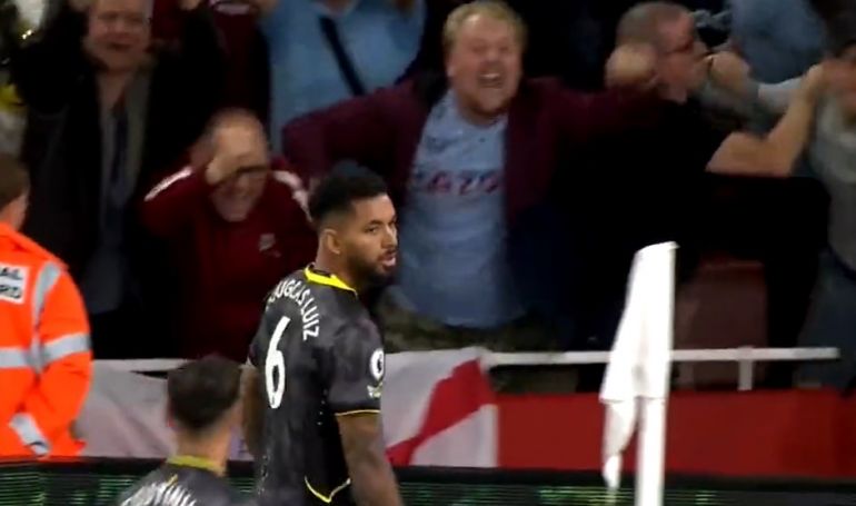 Video: Douglas Luiz scores remarkable 'Olympic' goal to level up ...