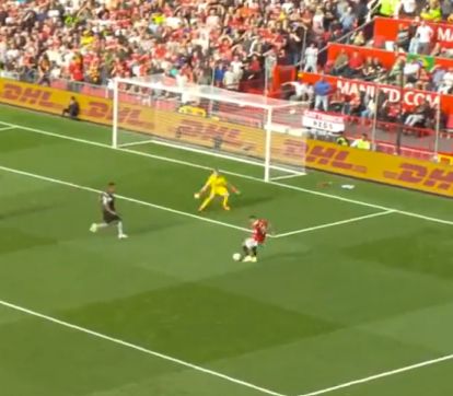 Antony scores on his Manchester United debut against Arsenal