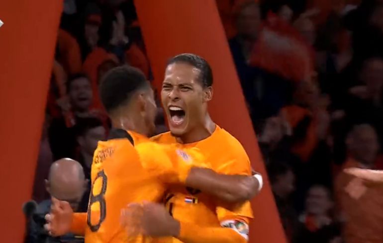 Video: Liverpool's Van Dijk scores winner for the Netherlands vs Belgium