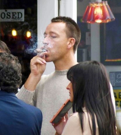 John Terry spotted puffing a cigar outside restaurant at a wine ...
