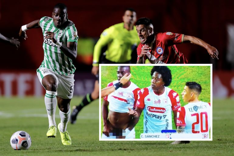 Footballer pulls shorts down and exposes penis in effort to distract ...