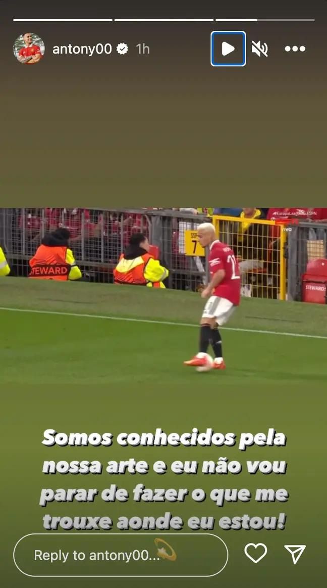 "I won't stop" - Manchester United star Antony hits back at critics ...