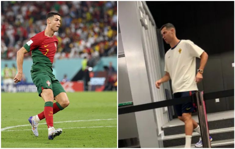 Cristiano Ronaldo gives short World Cup press conference