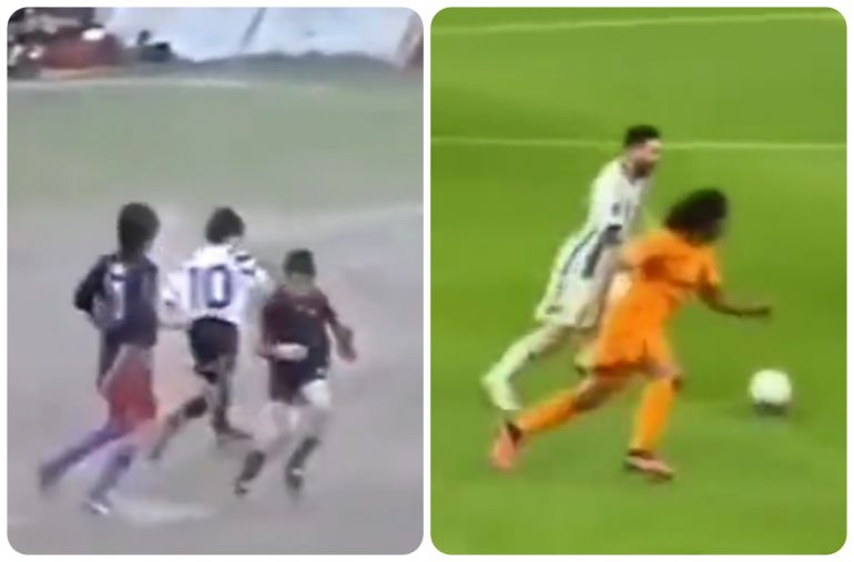 Video: Clip from Messi's childhood shows him replicating World Cup assist