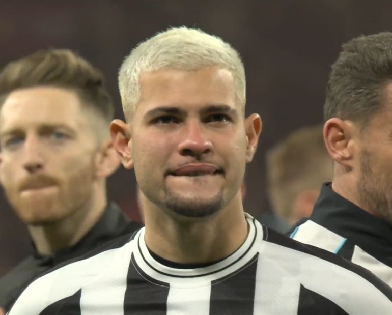 Bruno Guimaraes reduced to tears after emotional Carabao Cup final loss