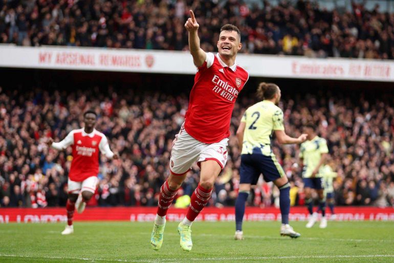 Video: Xhaka restores Arsenal's three goal lead with a fine header from ...