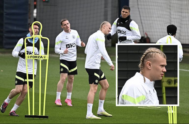 (Photo) Haaland shows off new hairstyle ahead of UCL clash vs Bayern Munich