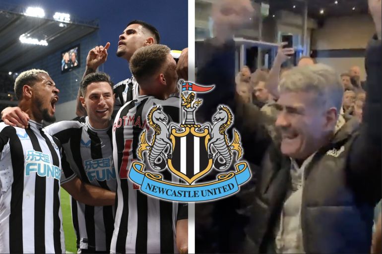 Bruno Guimaraes' father spotted in pub celebrating with Newcastle fans