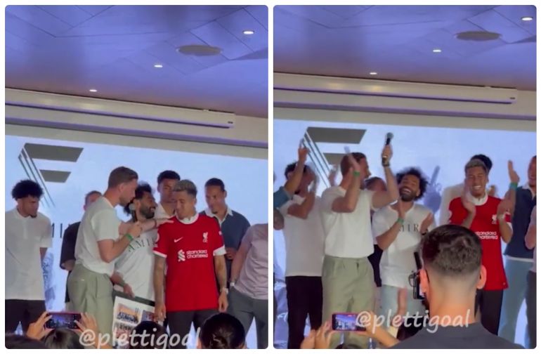 Video: Liverpool squad serenade Firmino with chant at farewell dinner