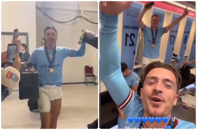 Video: Jack Grealish leads Man City's Champions League celebrations